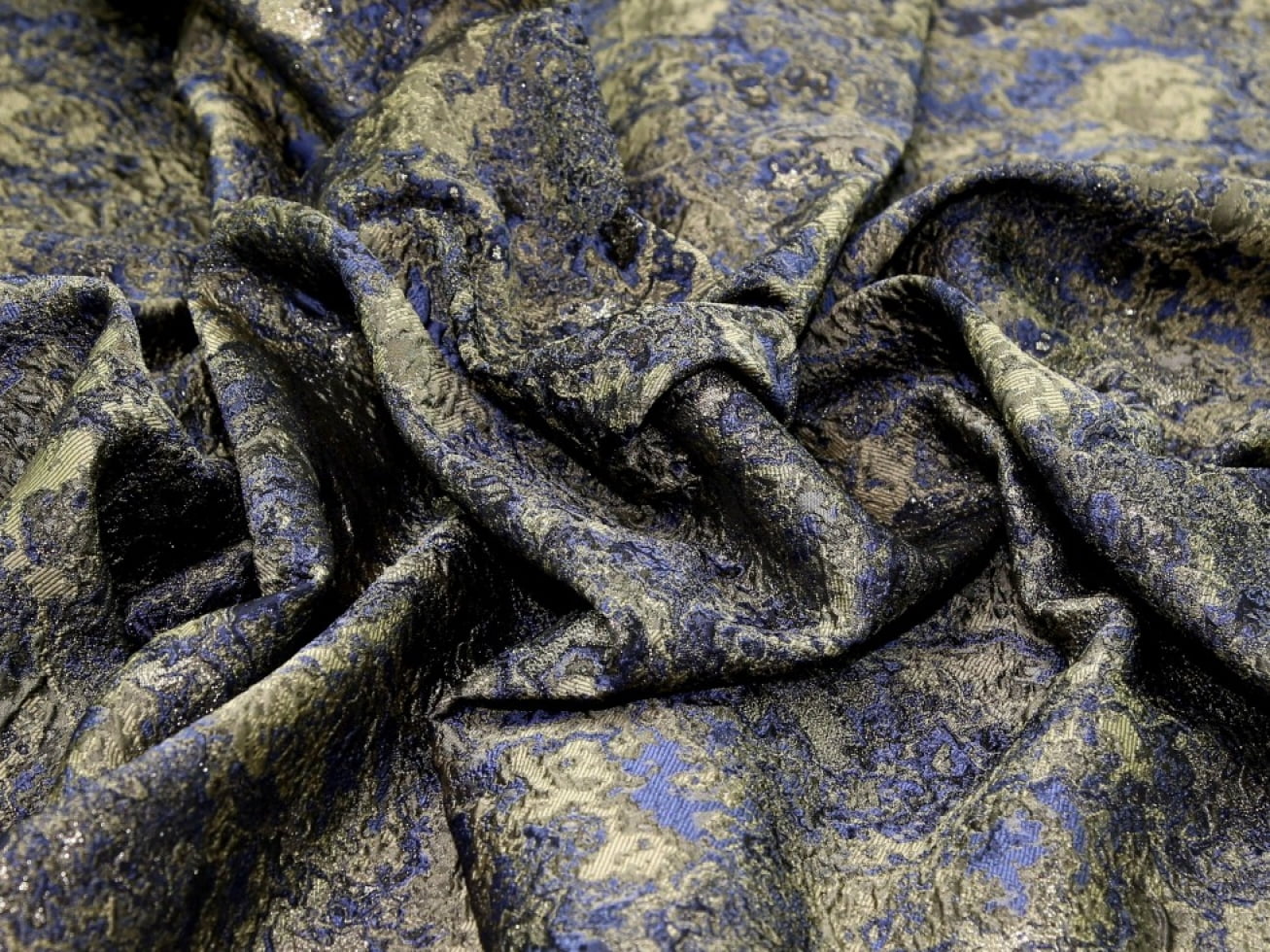 Minerva Lydia Textured Woven Brocade Fabric Blue - per yard - Walmart.com