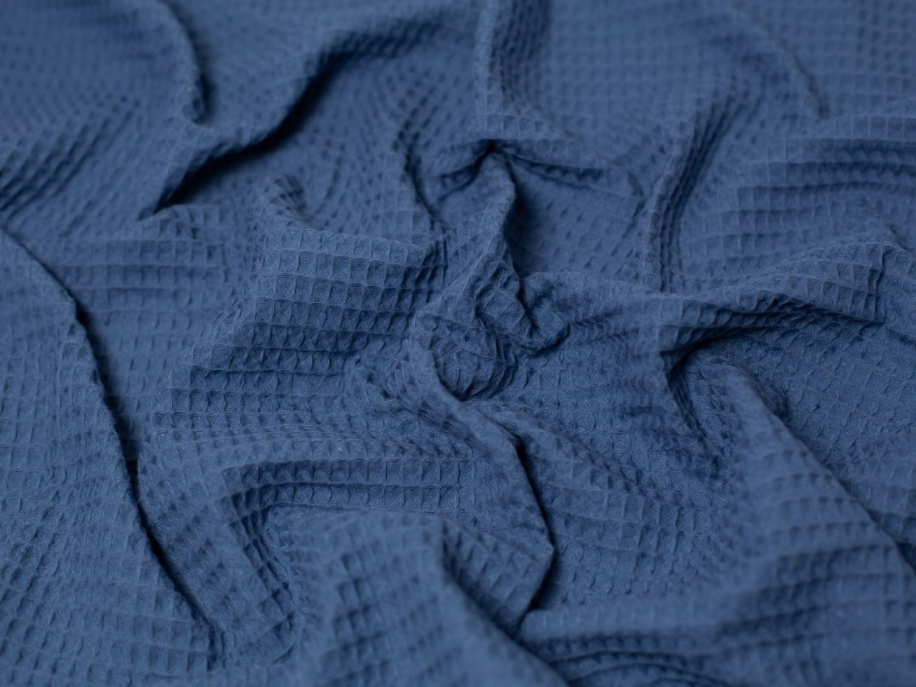 Minerva Medium Cotton Waffle Fabric Airforce Blue - per yard - Walmart.com