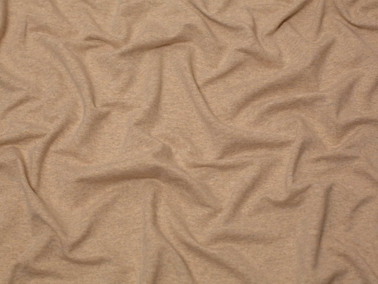 Minerva Melange Loop Back French Terry Stretch Knit Fabric Cream - per ...