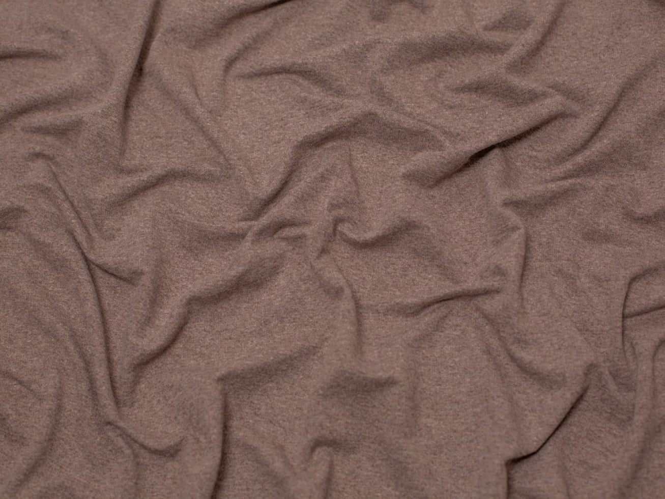 Minerva Melange Loop Back French Terry Stretch Knit Fabric Taupe - per ...