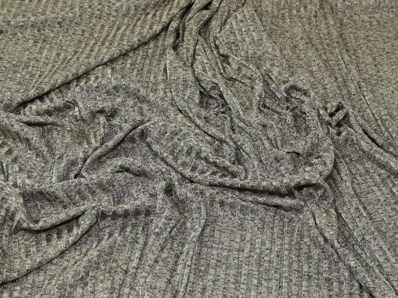 Minerva Melange Rib Stretch Knit Fabric Gold - per yard - Walmart.com