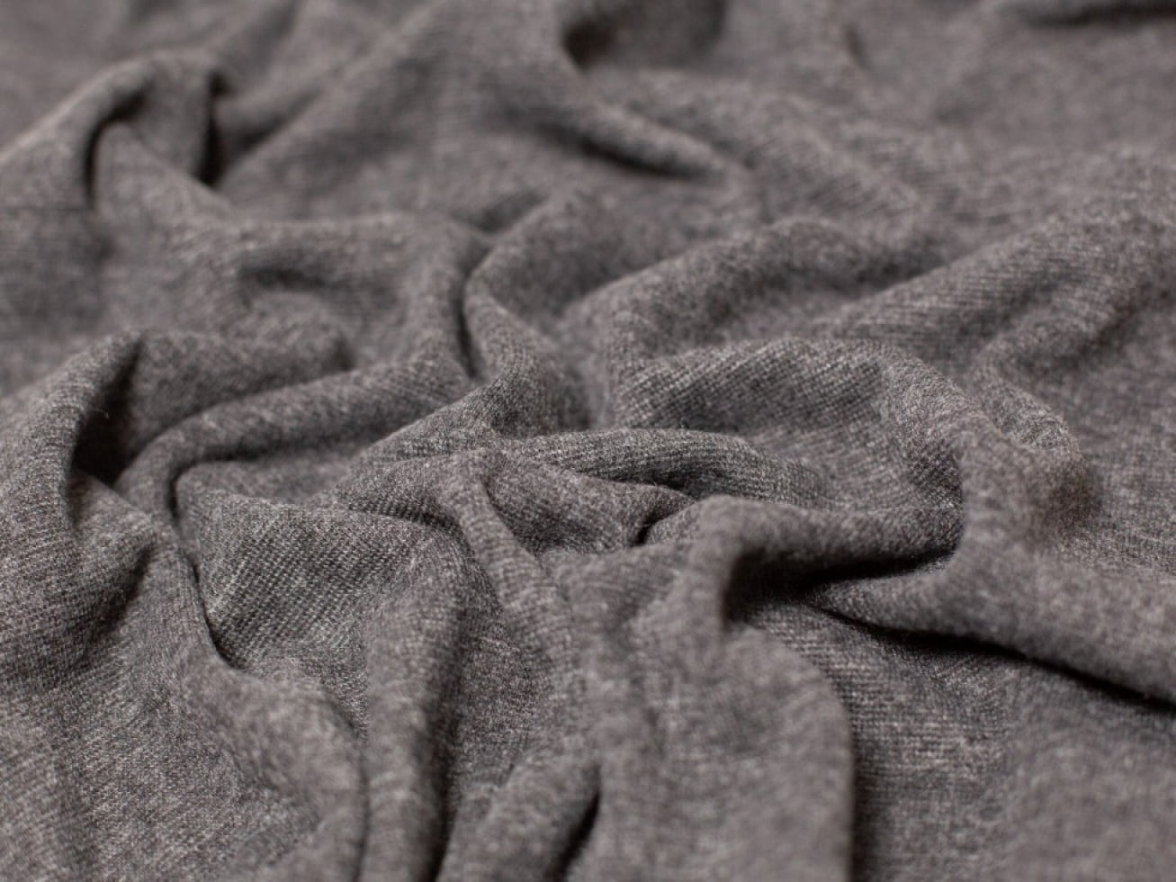 Minerva Melange Tubular Ribbing Stretch Knit Fabric Charcoal - per yard ...