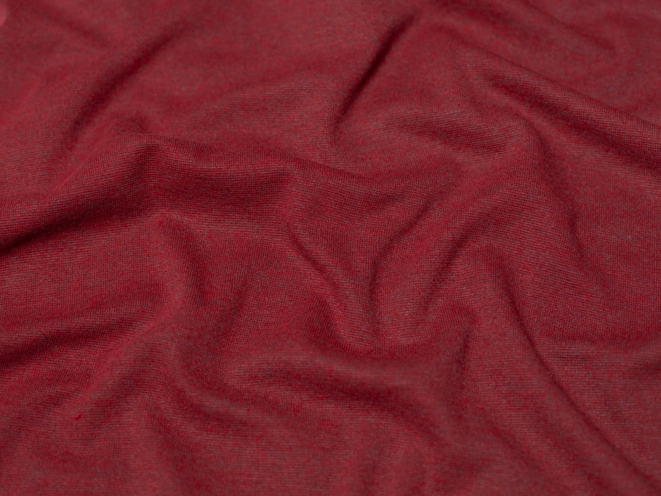 Minerva Melange Tubular Ribbing Stretch Knit Fabric Dark Cherry - per ...