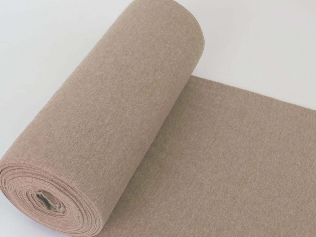 Minerva Melange Tubular Ribbing Stretch Knit Fabric Papyrus - per yard ...