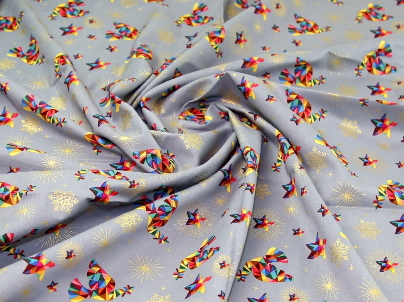 Minerva Metallic 100% Cotton Fabric Grey - per yard - Walmart.com