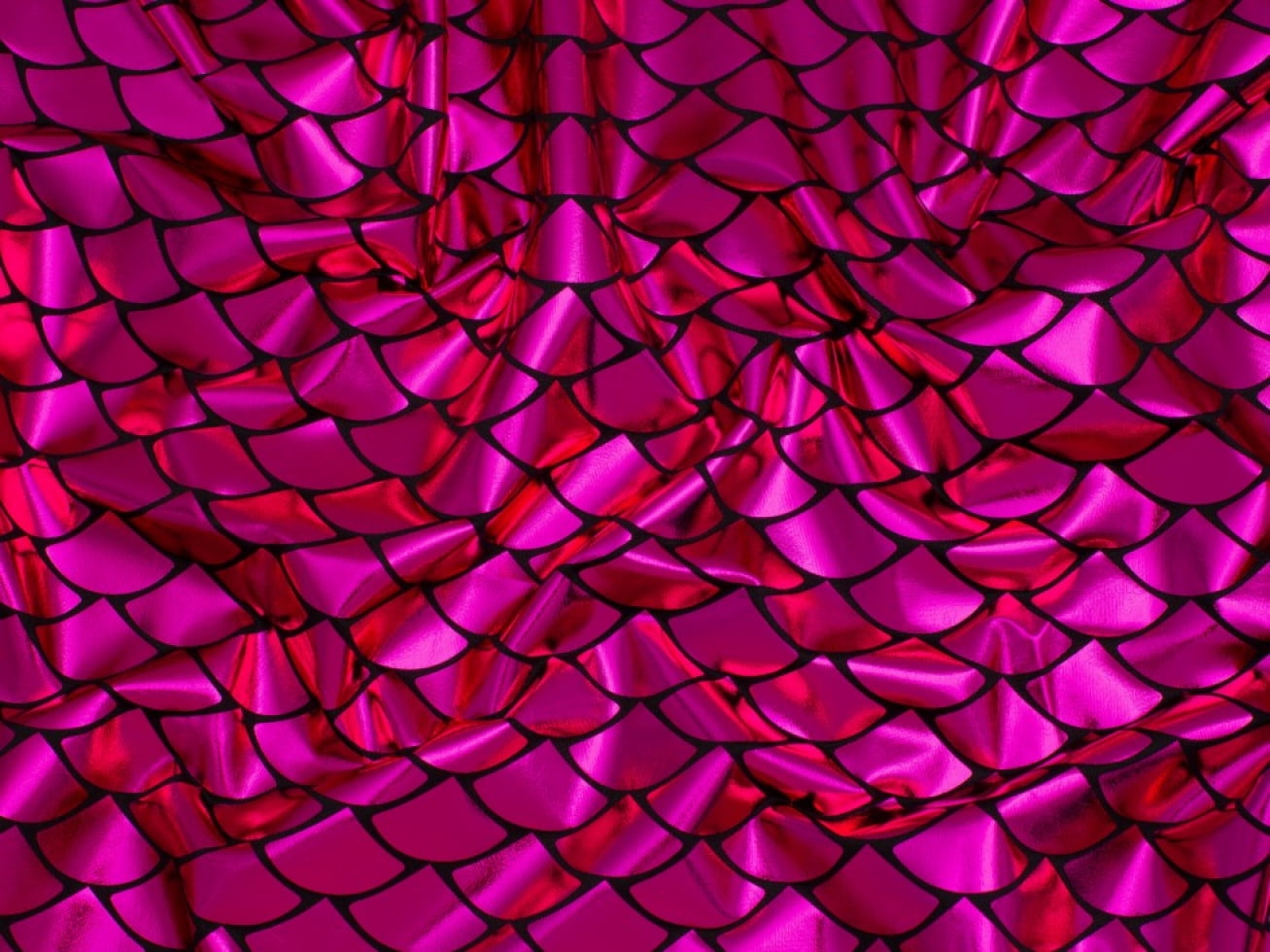 Minerva Metallic Activewear Lycra Stretch Knit Fabric Cerise - per yard ...