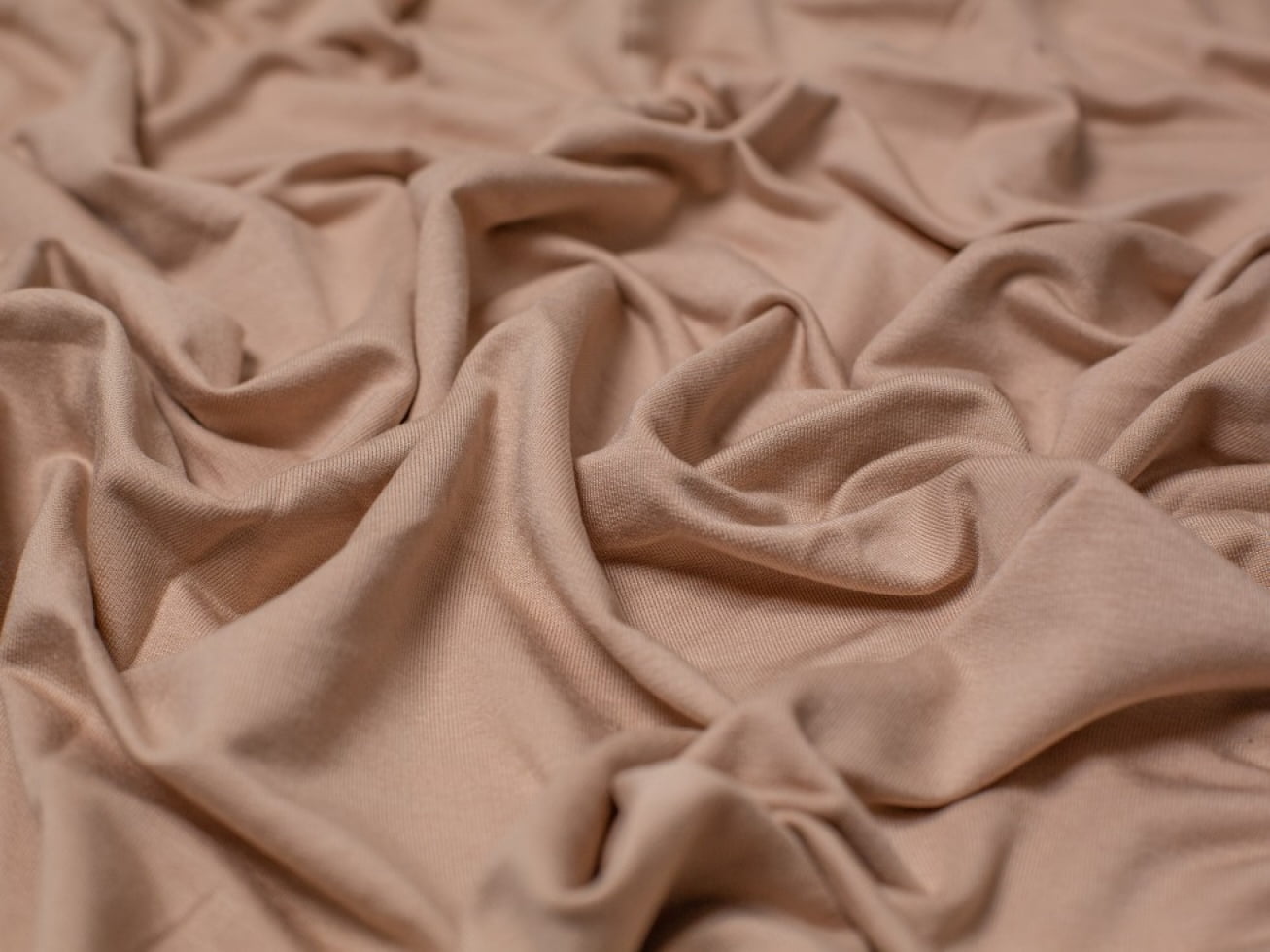 Minerva Modal Loop Back French Terry Stretch Knit Fabric Beige - per ...