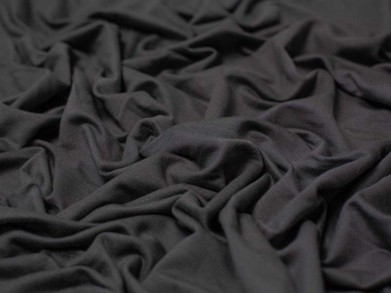Minerva Modal Loop Back French Terry Stretch Knit Fabric Dark Grey ...