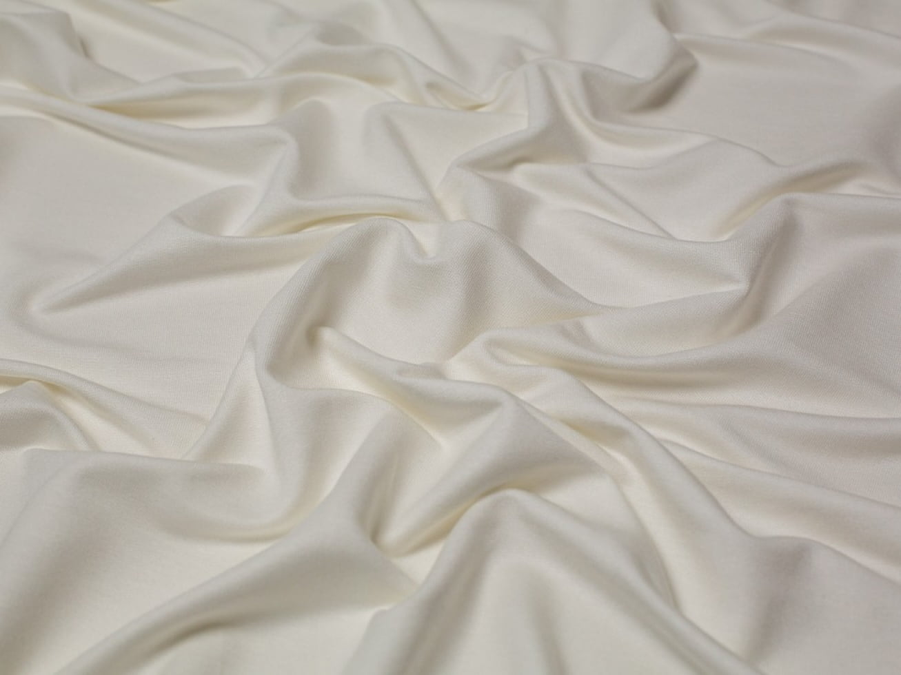 Minerva Modal Loop Back French Terry Stretch Knit Fabric Ivory - per ...