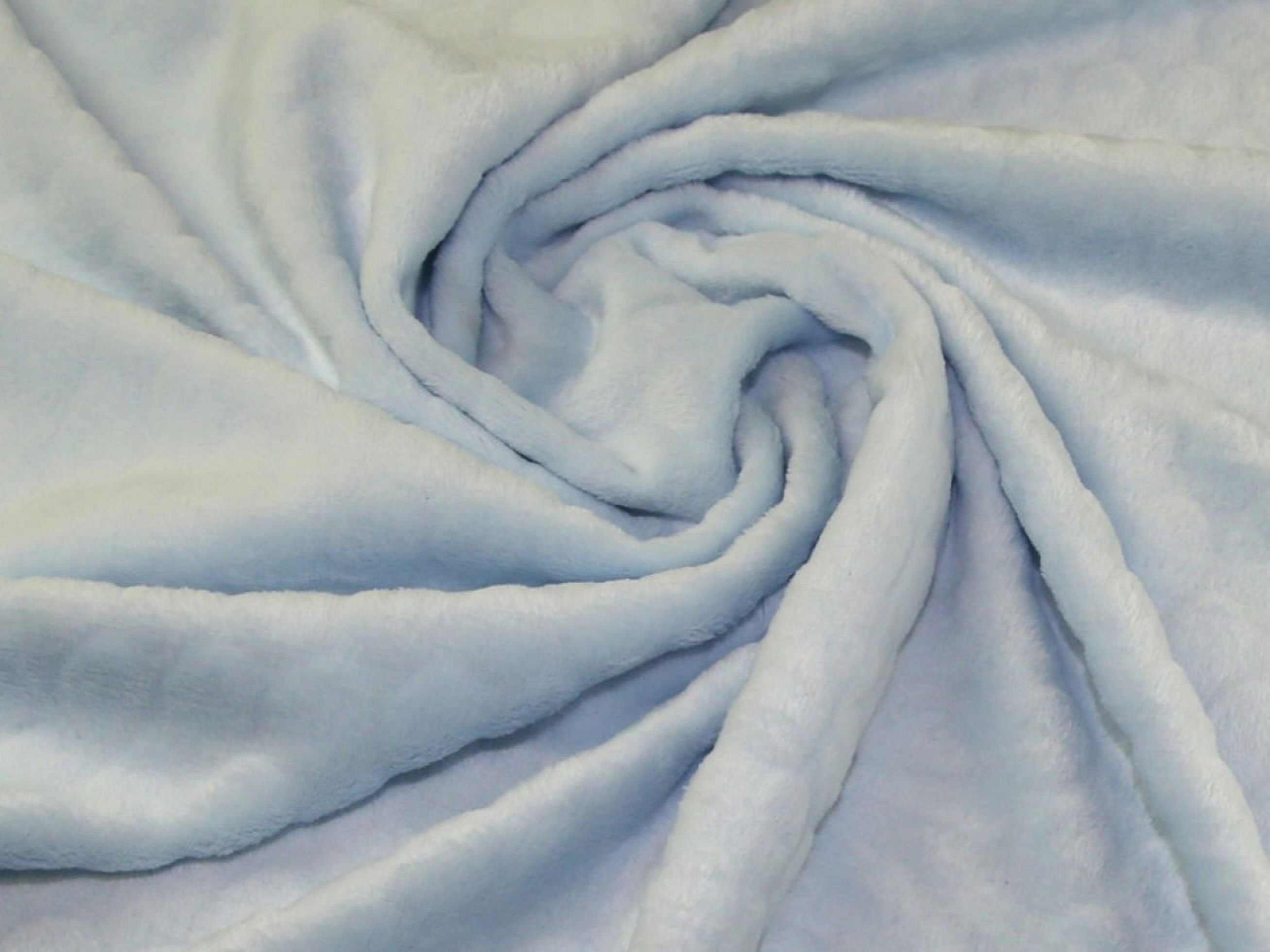 Minerva Plush Cuddle Fleece Fabric Pastel Blue - per yard - Walmart.com