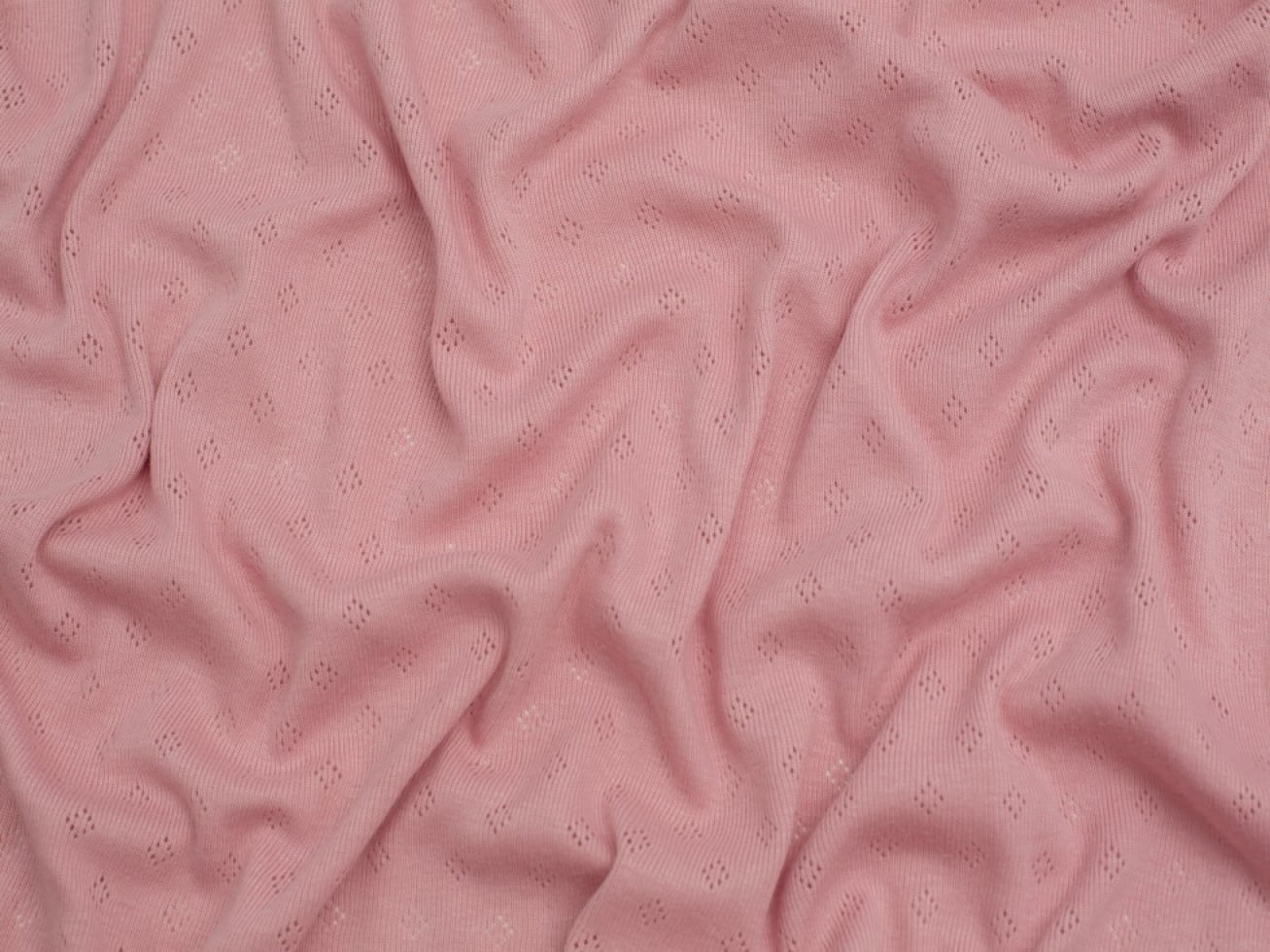 Minerva Pointelle Jersey Stretch Knit Fabric Rose Pink - per yard ...