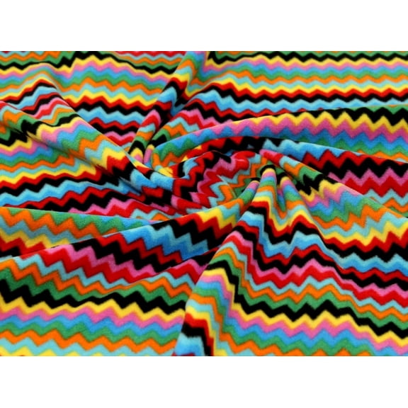 Rainbow Fleece Material Fabric
