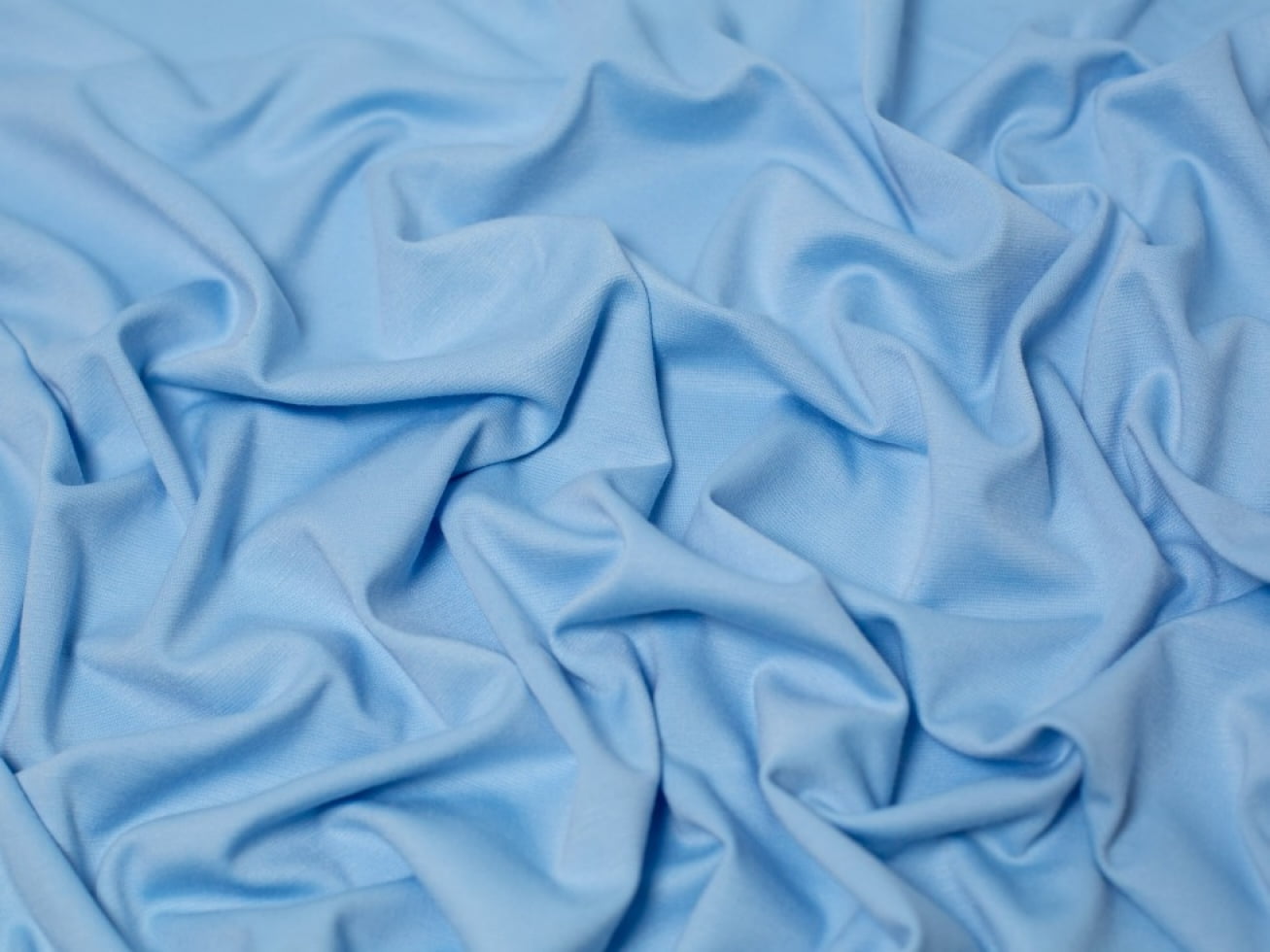 Minerva Polyester Ponte Roma Double Stretch Knit Fabric Sky Blue - per ...