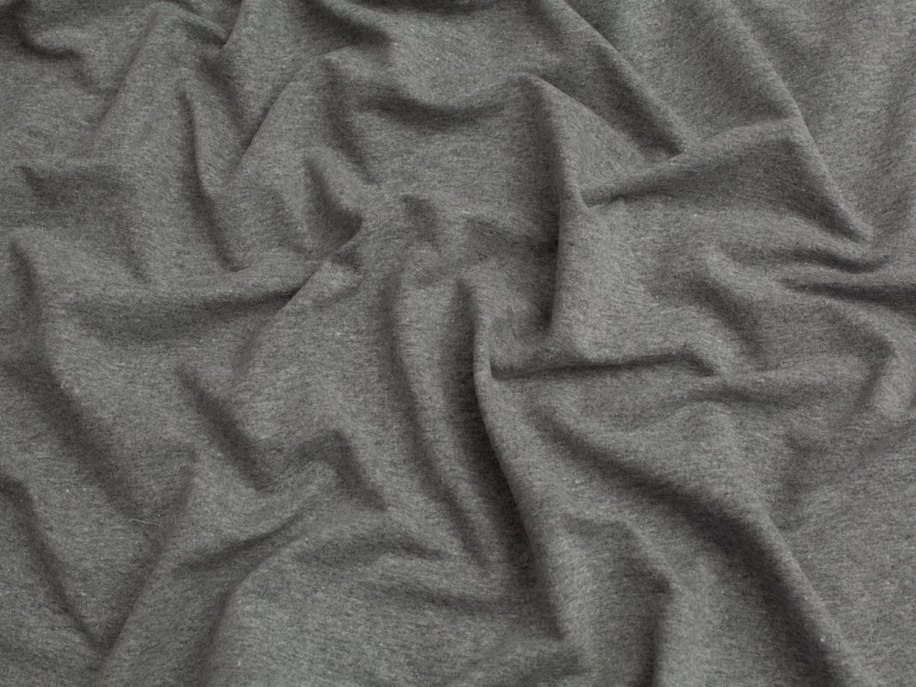 Minerva Recycled Loop Back French Terry Stretch Knit Fabric Grey - per ...