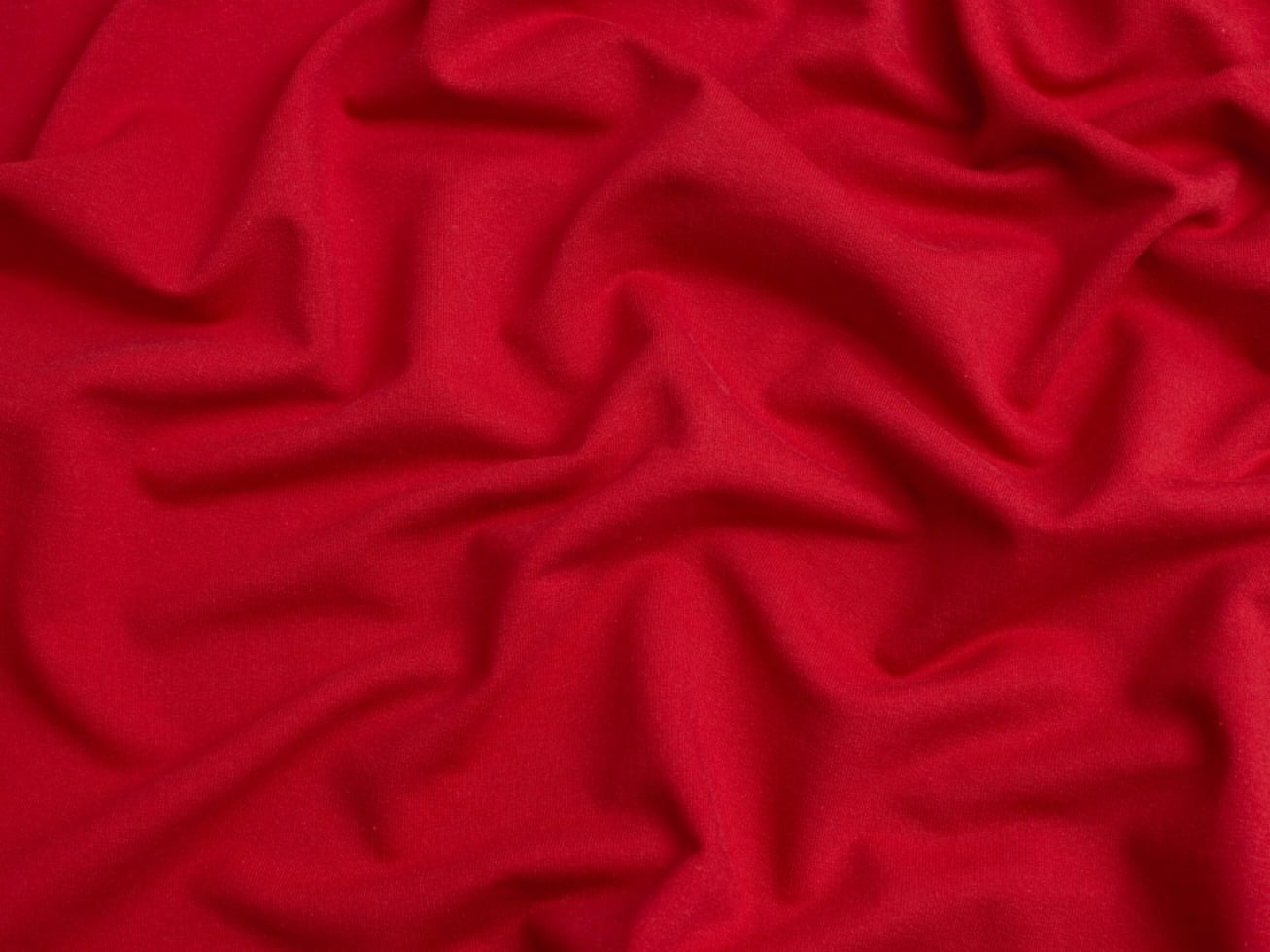 Minerva Recycled Loop Back French Terry Stretch Knit Fabric Red - per ...
