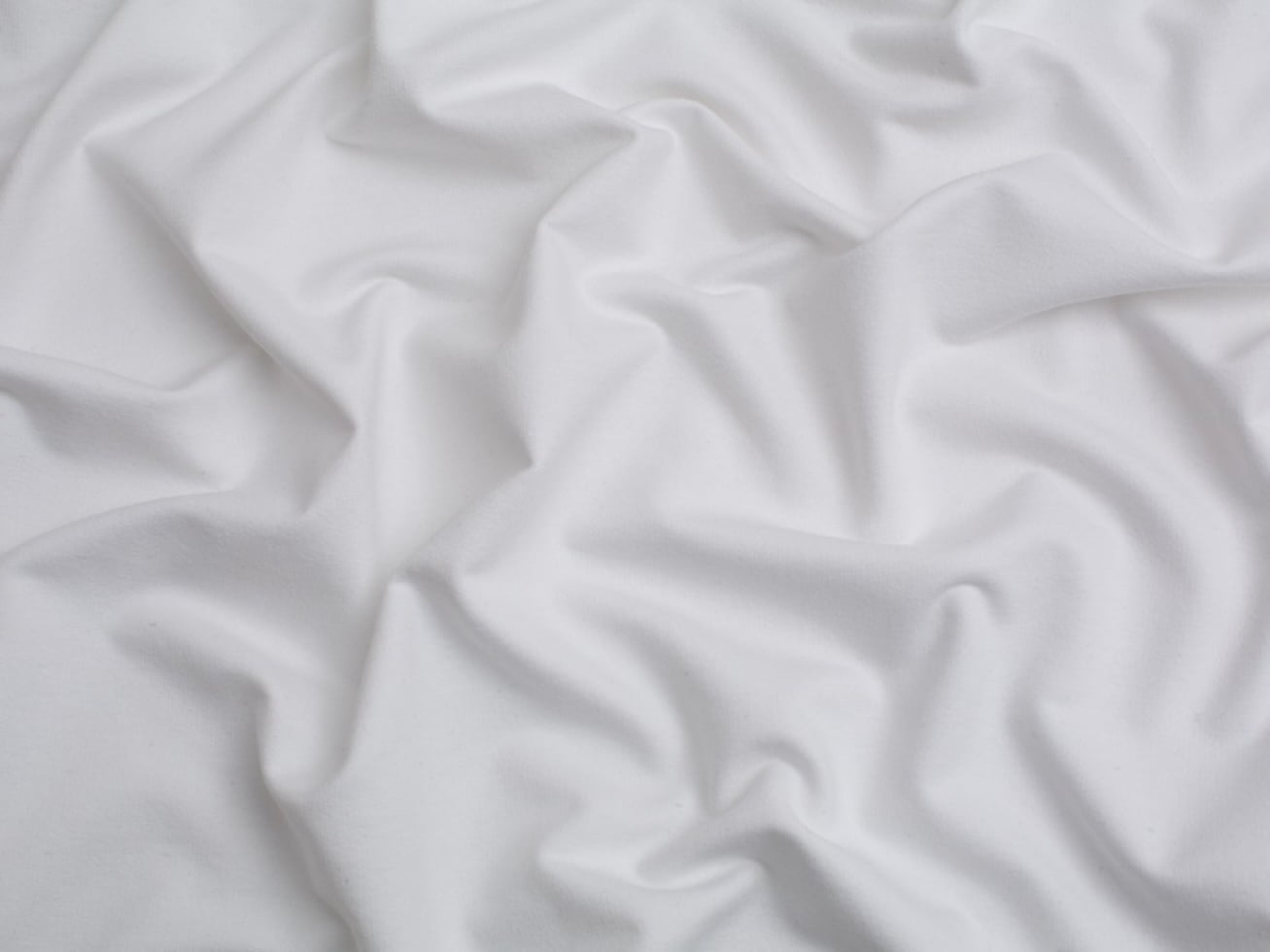 Minerva Recycled Loop Back French Terry Stretch Knit Fabric White - per ...