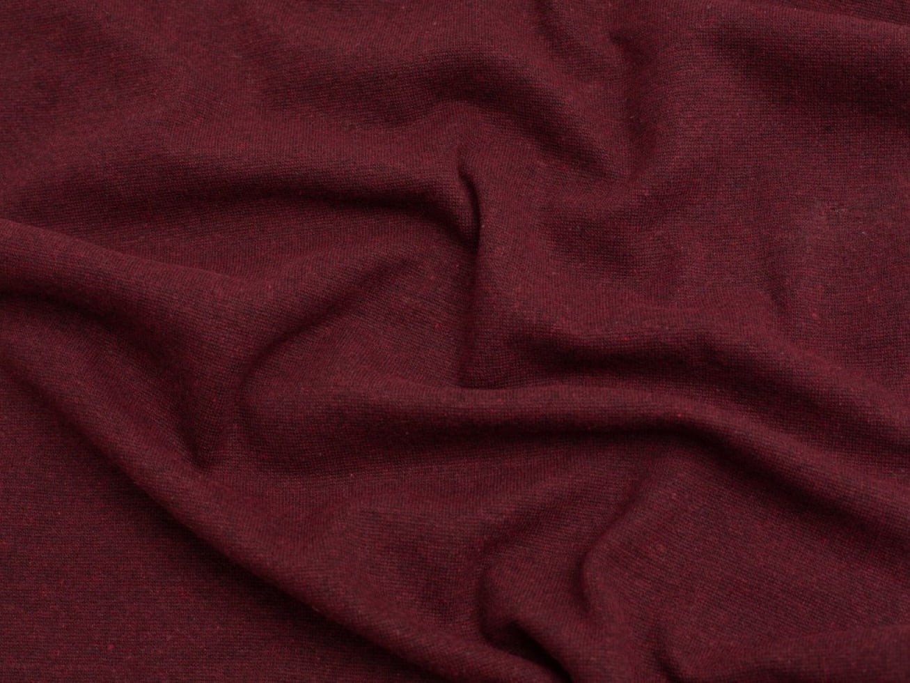 Minerva Recycled Tubular Ribbing Stretch Knit Fabric Bordeaux - per ...