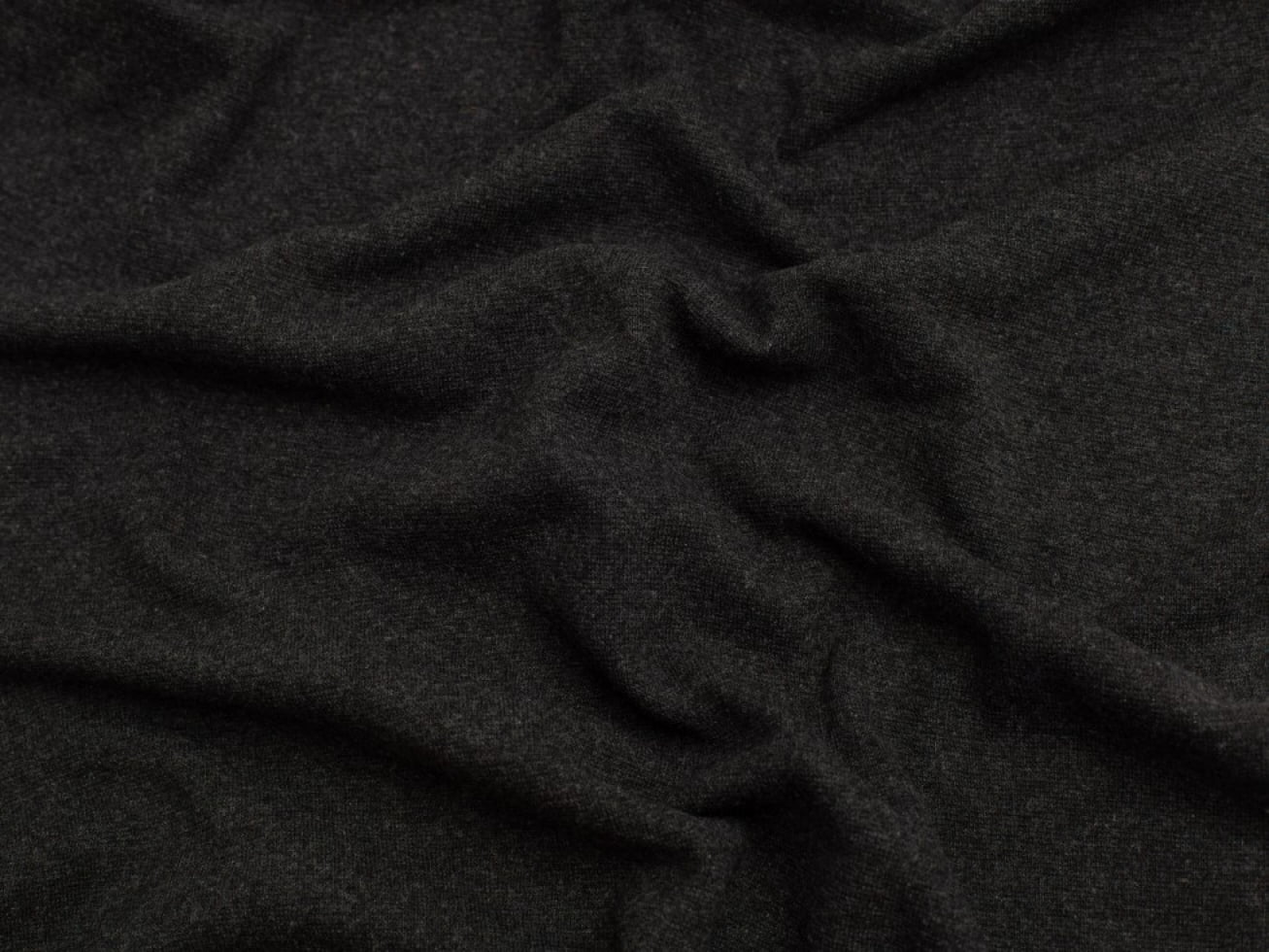 Minerva Recycled Tubular Ribbing Stretch Knit Fabric Dark Grey - per ...