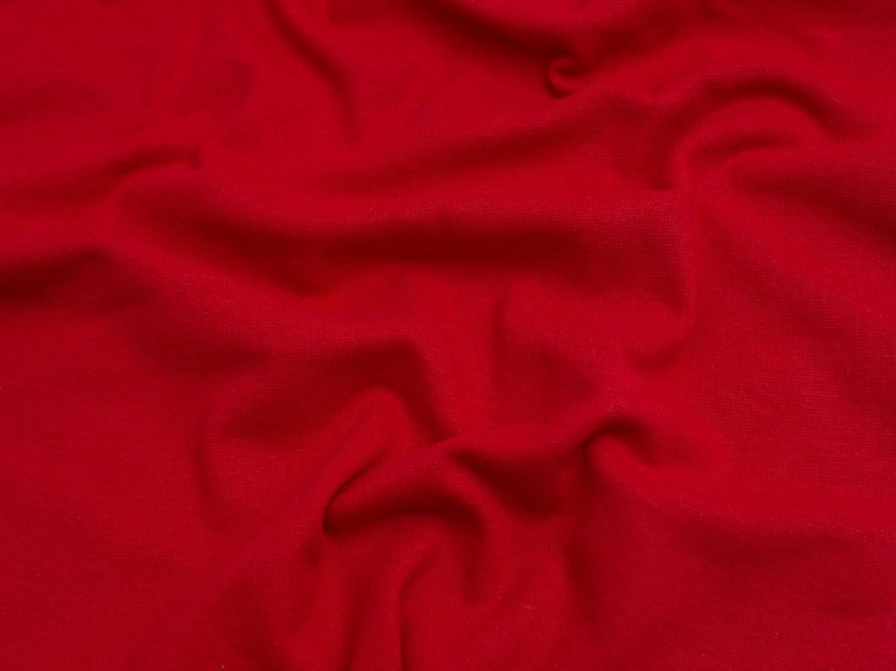 Minerva Recycled Tubular Ribbing Stretch Knit Fabric Red - per yard ...