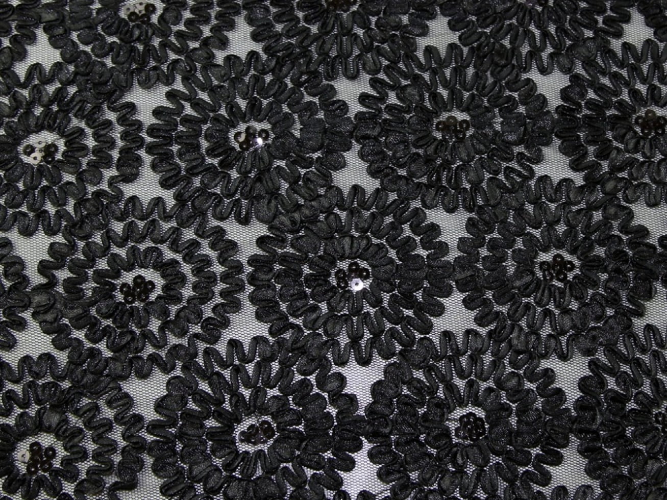 Minerva Santa Fe Embroidered Lace Fabric Black - per yard - Walmart.com