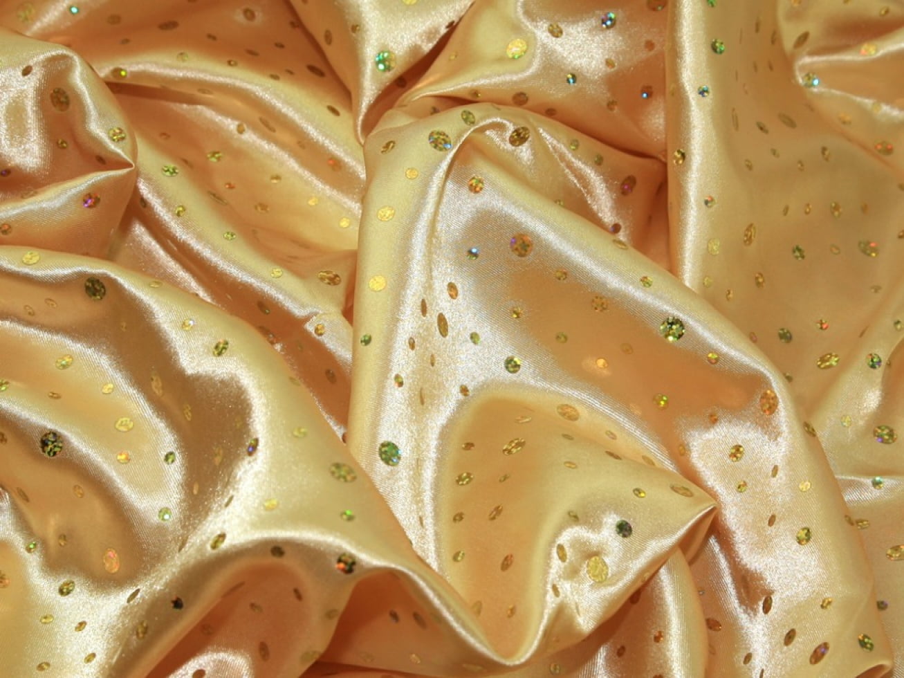 Minerva Sequin Satin Fabric Gold - per yard - Walmart.com