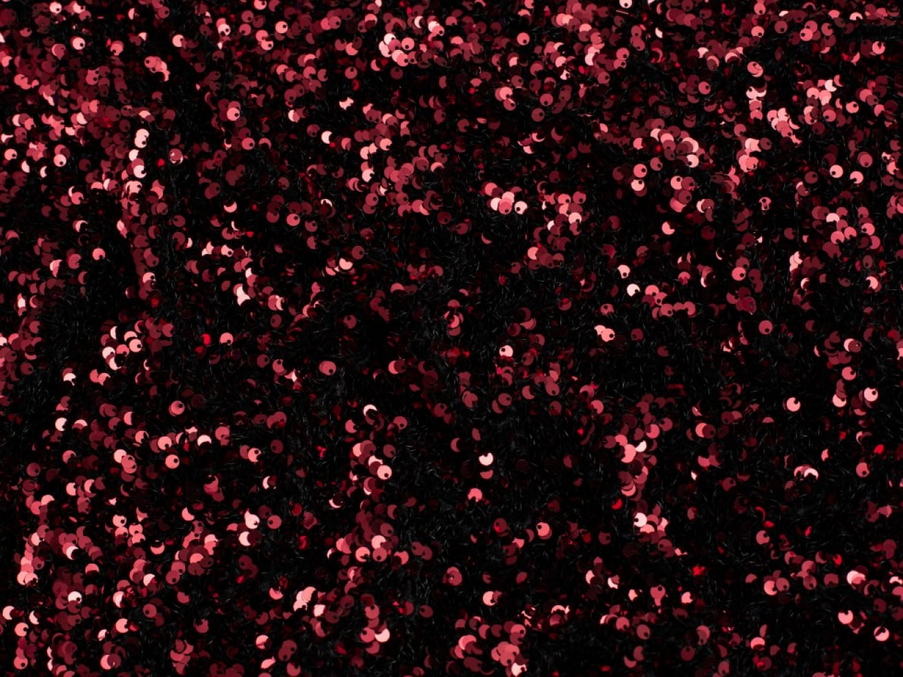 Minerva Sequin Soft Velvet Stretch Knit Fabric Dark Red on Black - per ...