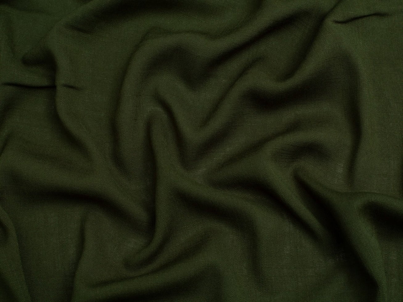 Minerva Stretch Woven Slub Linen Look Viscose Fabric Army Green - per ...
