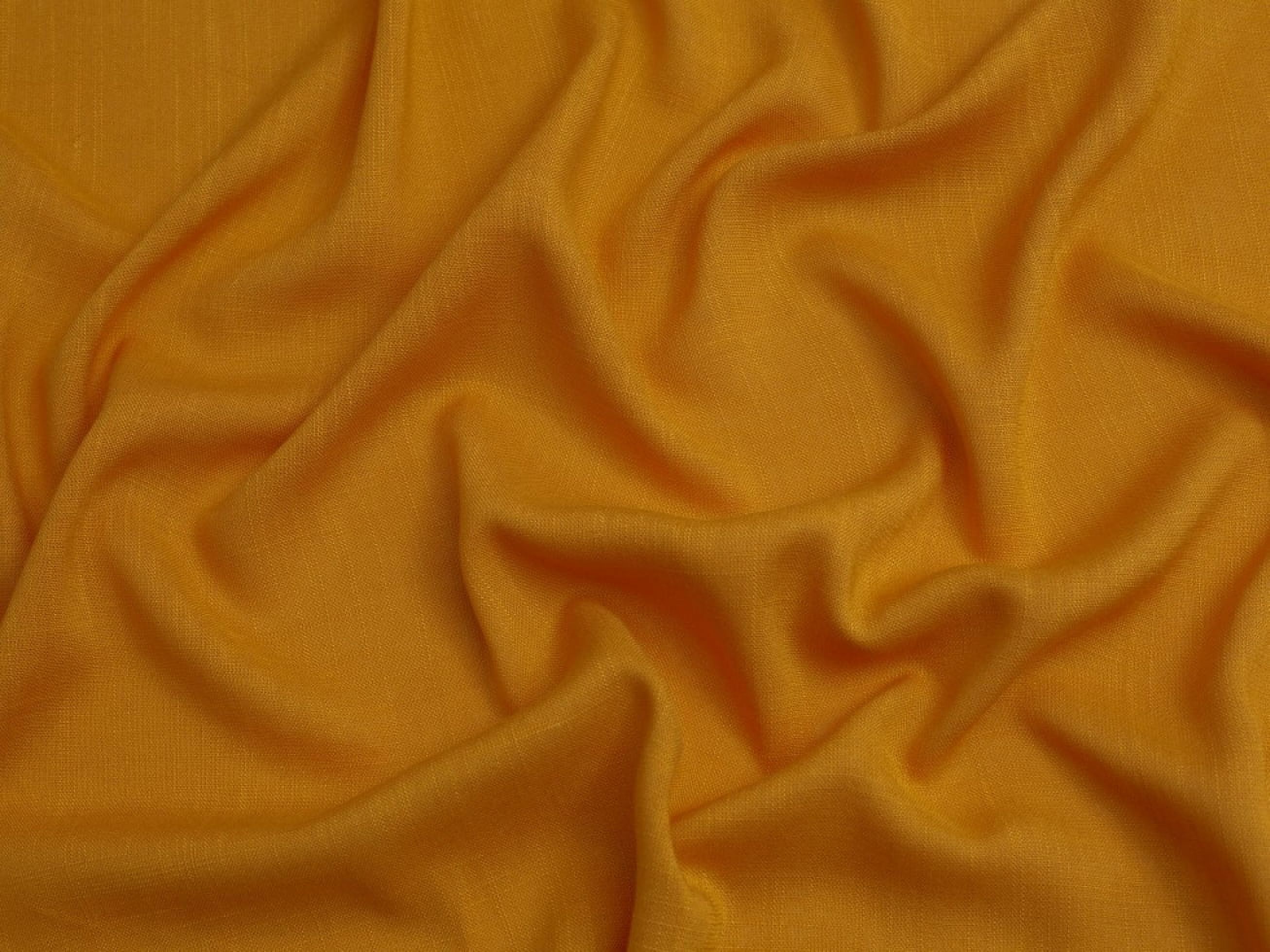 Minerva Stretch Woven Slub Linen Look Viscose Fabric Mustard - per yard ...