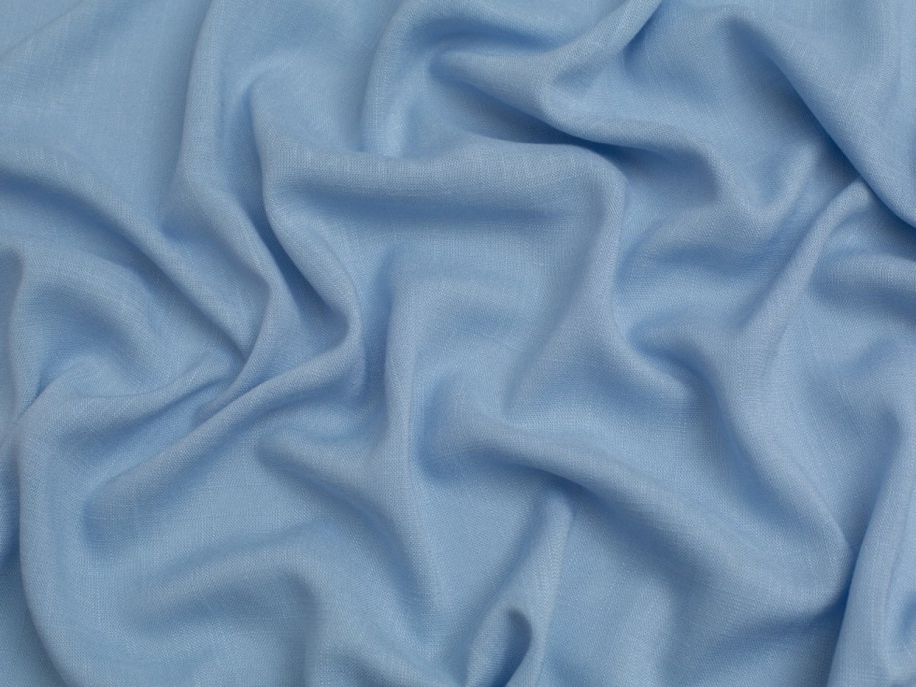 Minerva Stretch Woven Slub Linen Look Viscose Fabric Sky Blue - per ...