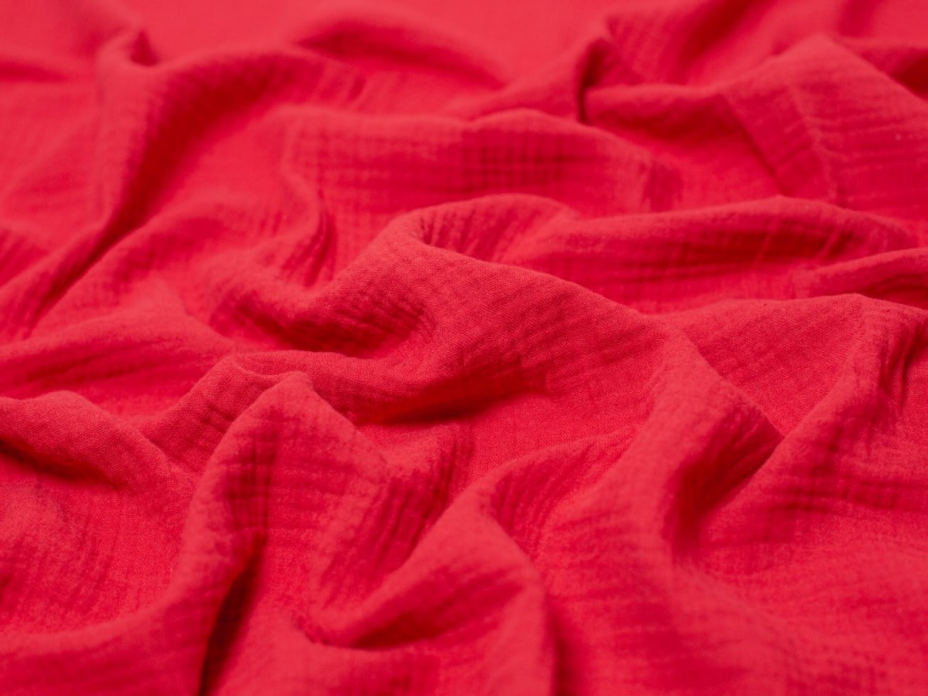 Minerva Textured Cotton Double Gauze Fabric Red - per yard - Walmart.com