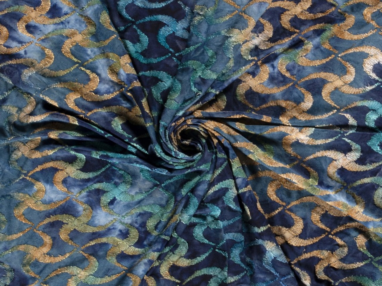 Minerva Textured Stretch Knit Fabric Blue - per yard - Walmart.com