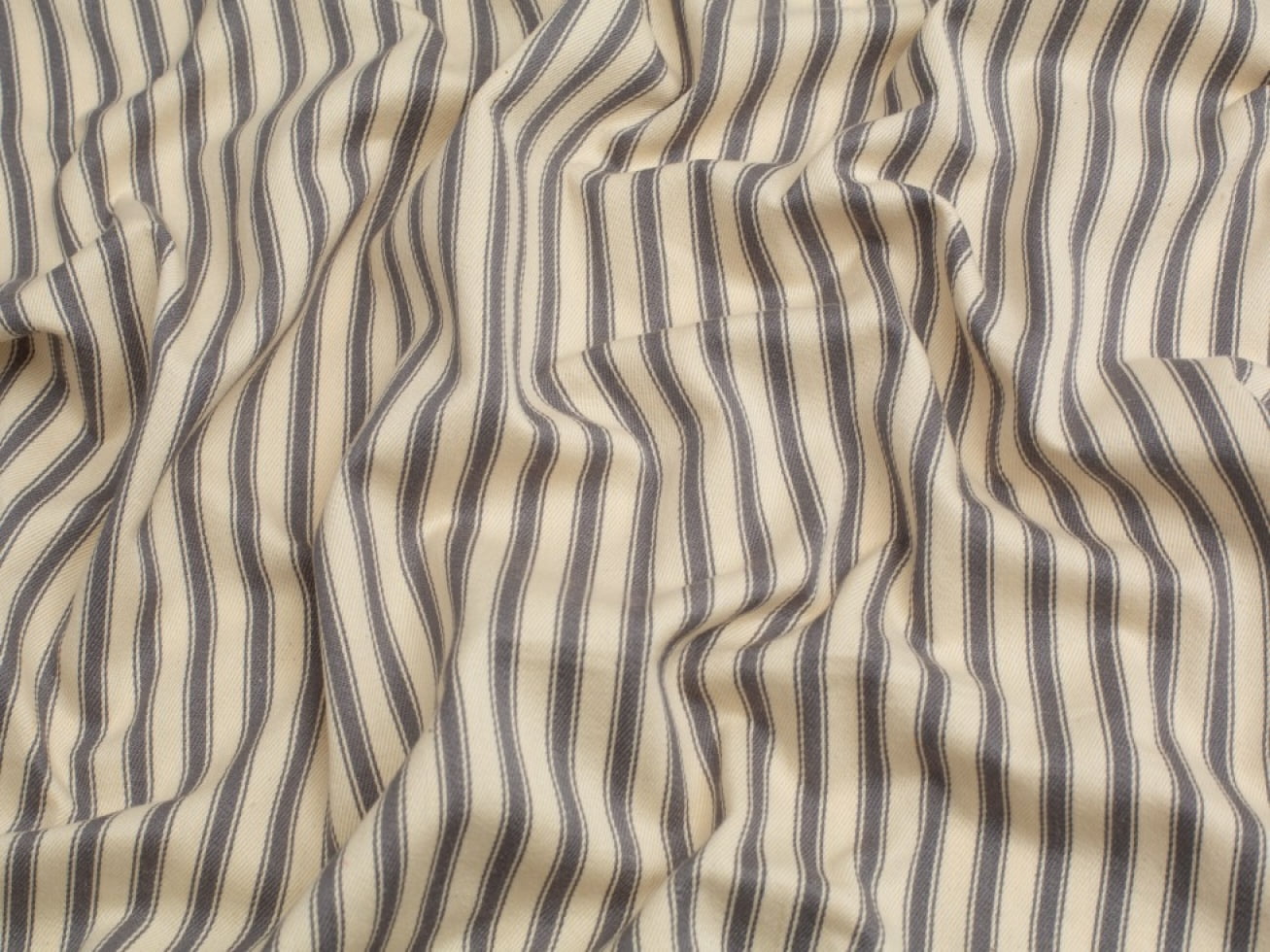 Minerva Ticking Stripe Canvas Fabric Grey - per yard - Walmart.com