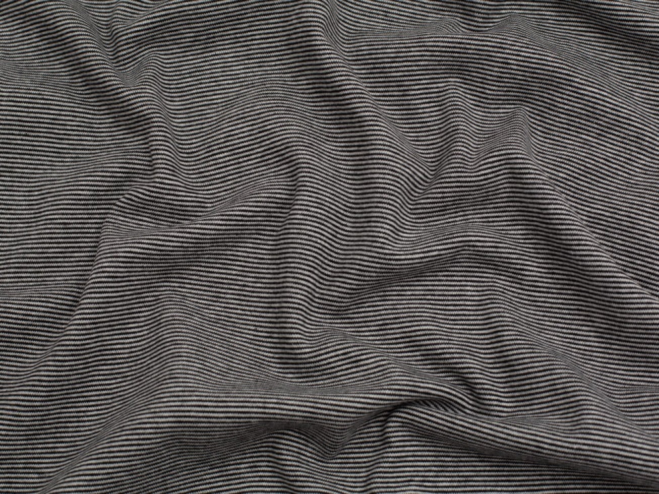 Minerva Tubular Ribbing Stretch Knit Fabric Black & White - per yard ...