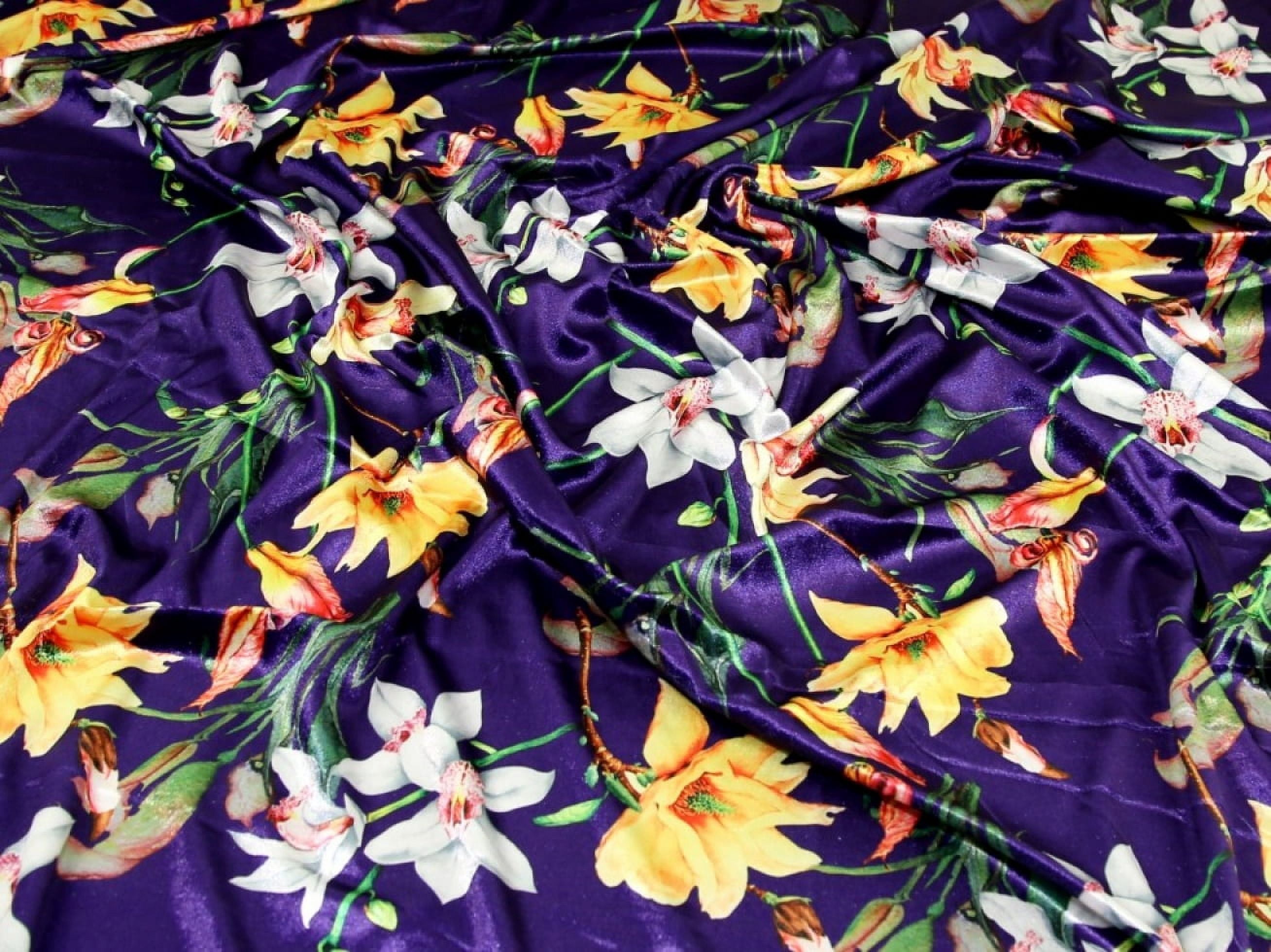 Minerva Velvet Stretch Knit Fabric Purple - per yard - Walmart.com