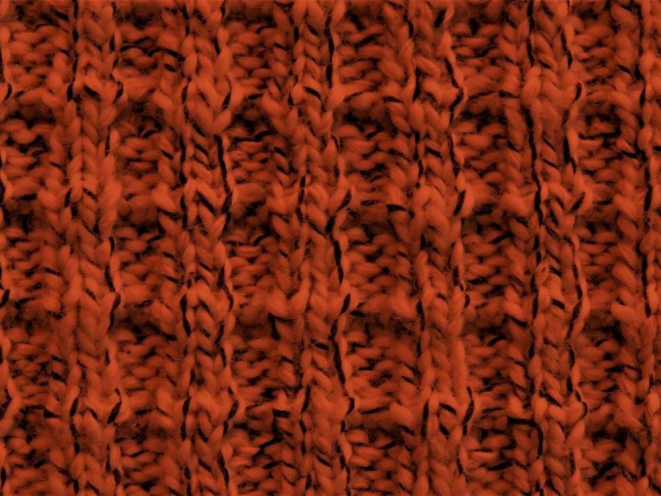 Minerva Waffle Tweed Cotton Sweater Knit Stretch Fabric Brique - per ...