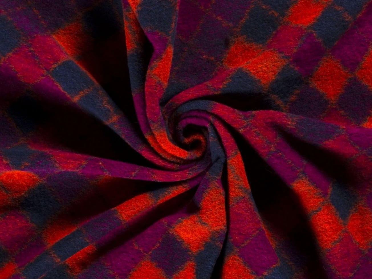 Minerva Wool Blend Knit Coating Fabric Plum Multi - per yard - Walmart.com