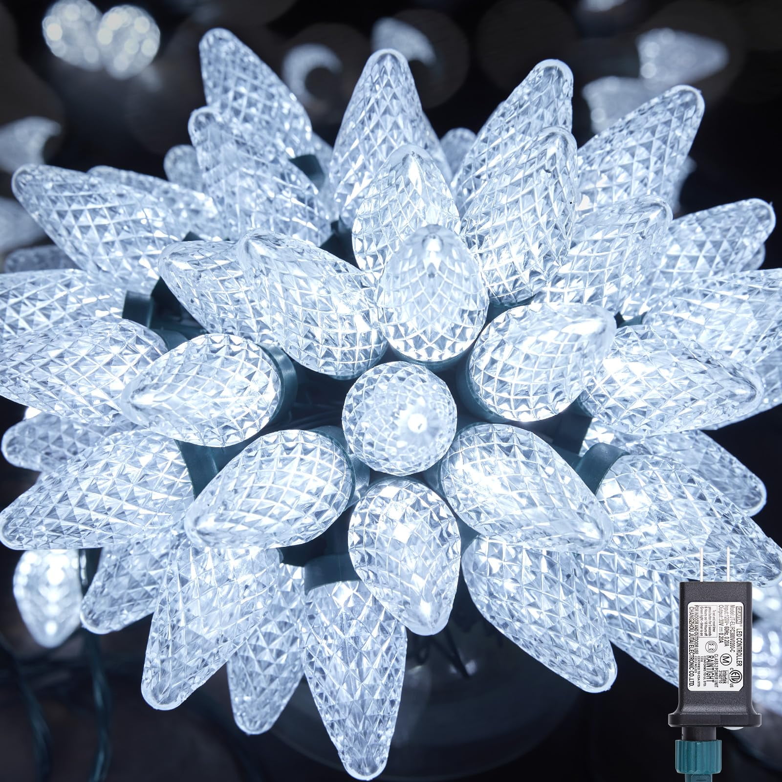Minetom 147 FT 200 LED C9 LED Christmas Lights Outdoor - Plug in Fairy ...