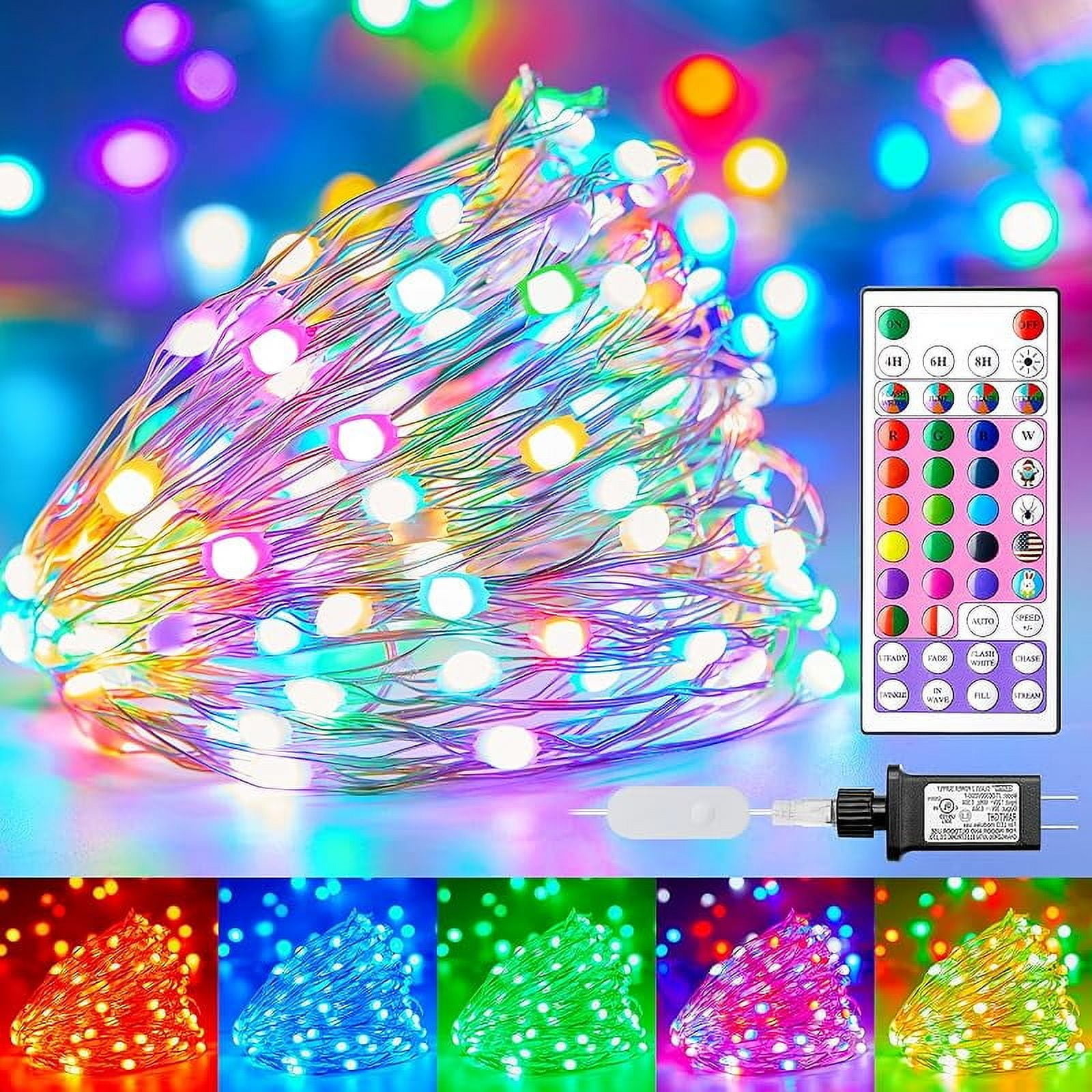 Minetom Fairy Lights Color Changing - 33FT 100 LED String Lights with ...