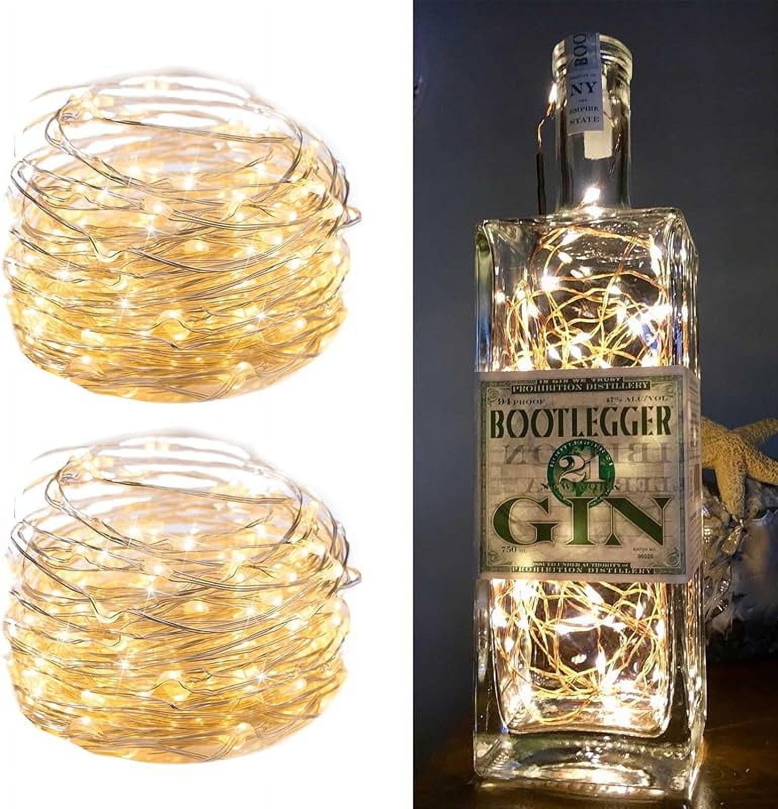 Minetom Fairy Lights Plug in, 33Ft 100 LEDs Waterproof Silver Wire ...