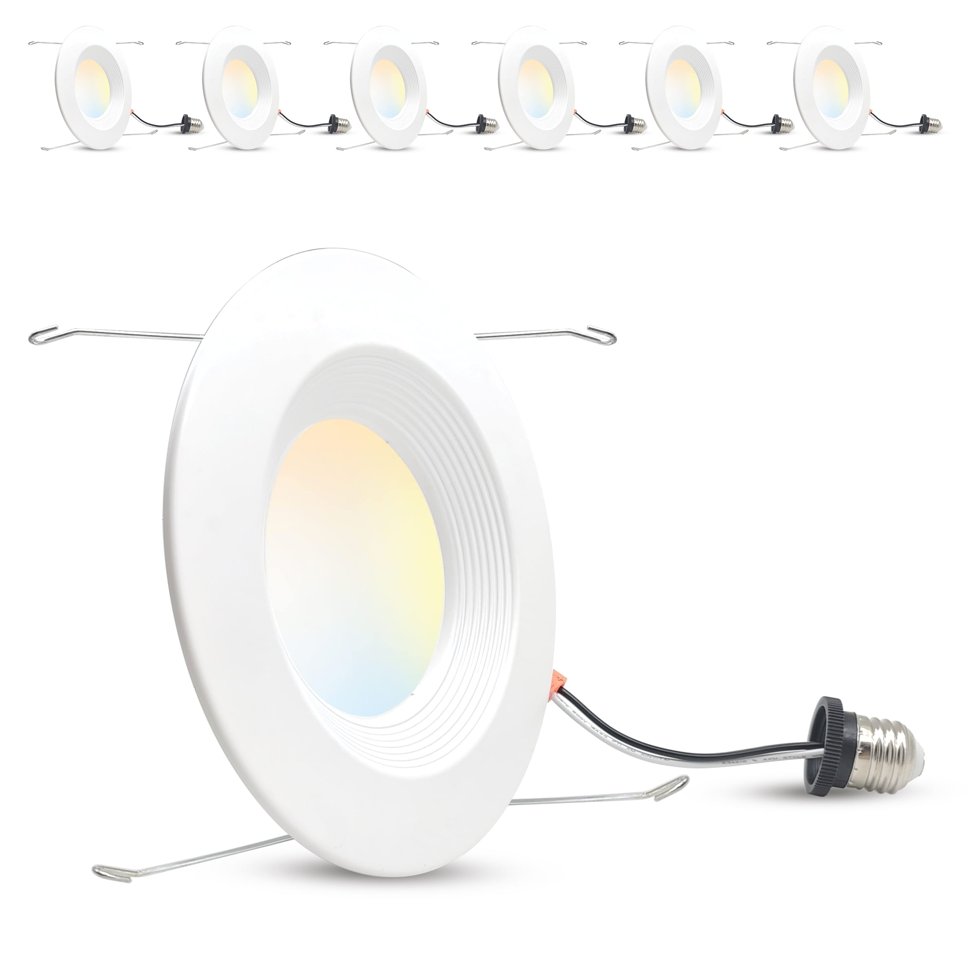 MingBright 6 Pack 6-inch Retrofit LED Recessed Lighting, Recessed Down ...