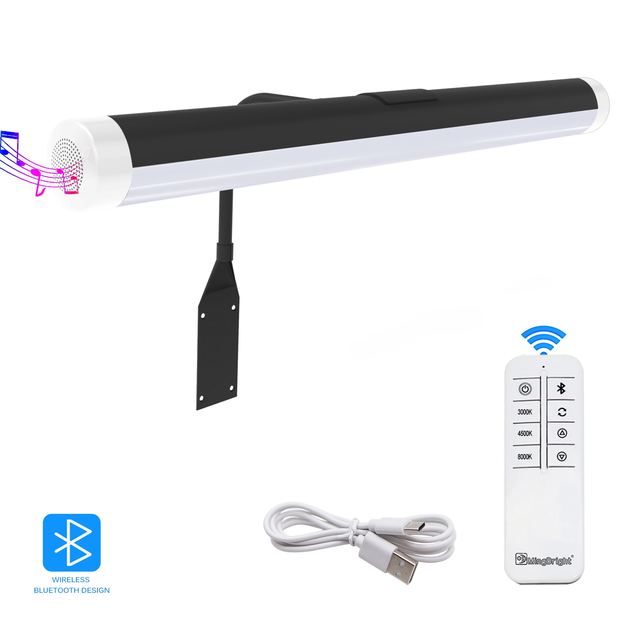 MingBright Wireless LED Picture Light with Remote Rechargeable Battery ...
