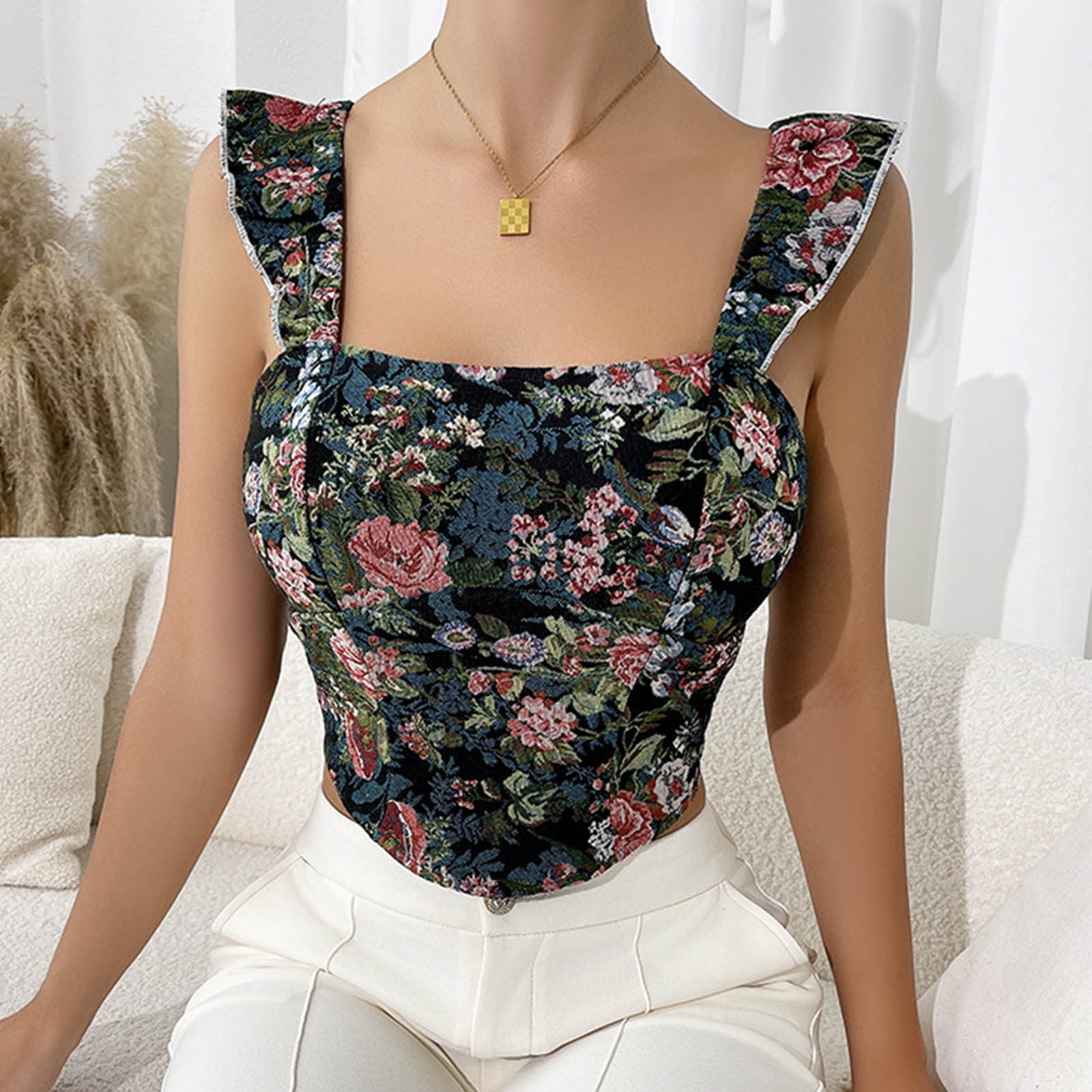 MingSongHua Bras for Women Plus Size,Fashion Women Retro Style Flower ...