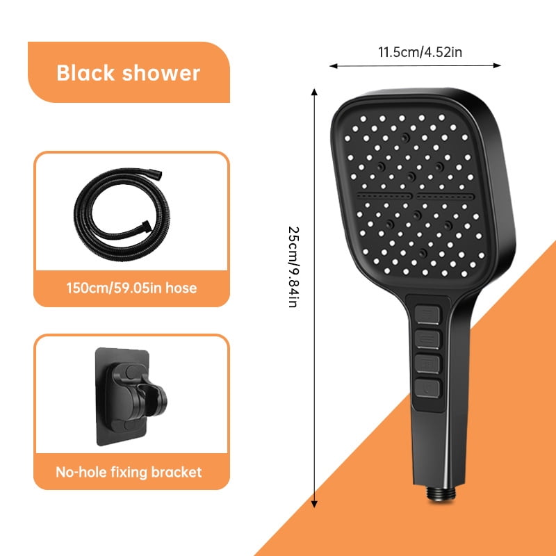MingX Bathroom Booster Shower Head, Piano Shutter, 7 Sprays with Fog ...