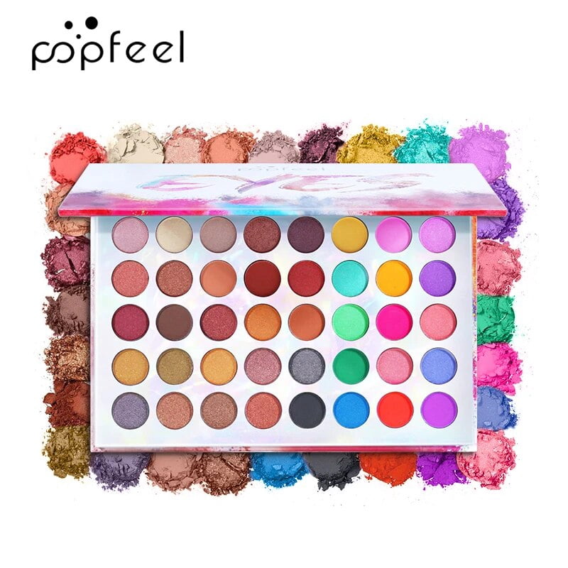 MingX Professional 40-colors Eyeshadow Palette, Pearly Glitter Matte ...
