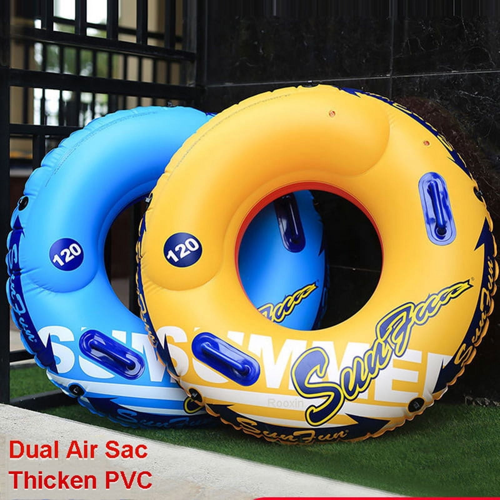MingX Thickened Swim Ring Float Inflatable Toy Swimming Ring Tube For ...