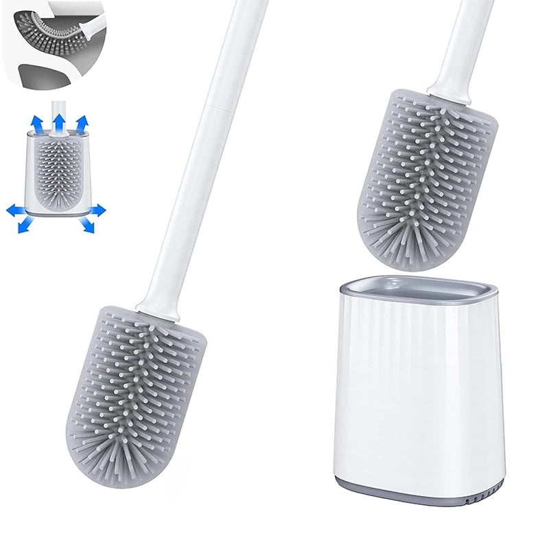 MingX Toilet Bowl Brush and Holder Bathroom Accessories Wall-Mounted ...