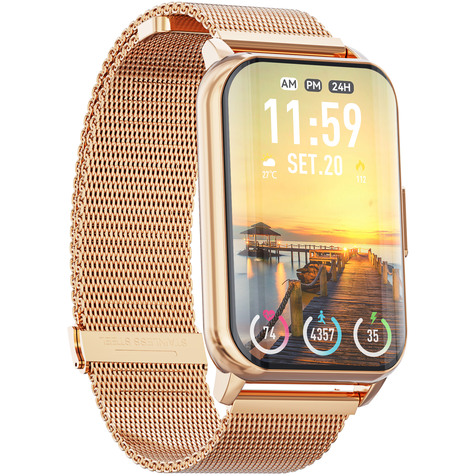 Mingdaln Smart Watch for Android iOS Phones, 1.57 Inch Full Touch ...