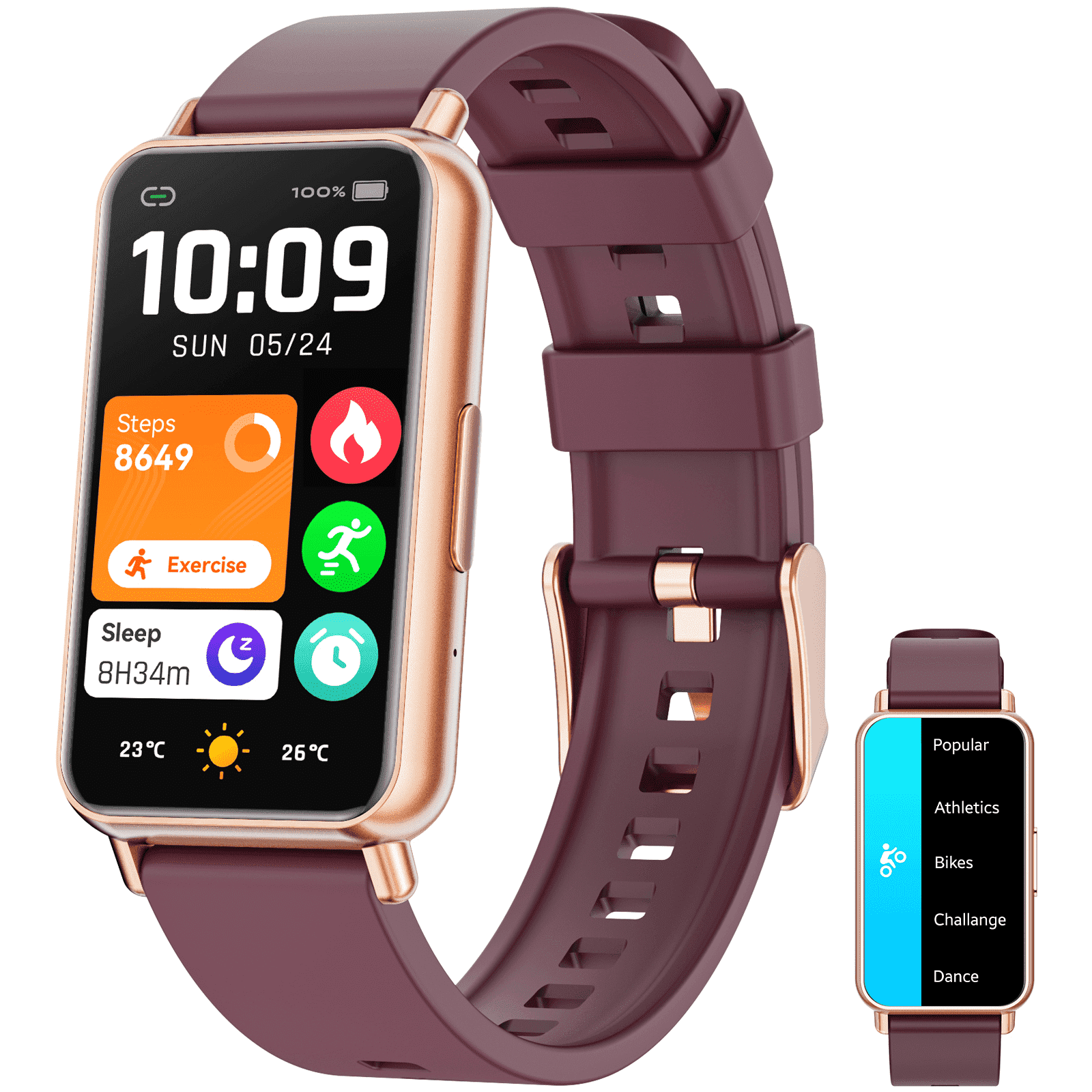 Mingdaln Fitness Tracker for Men Women, 1.45" with 100 Sport Mode ...