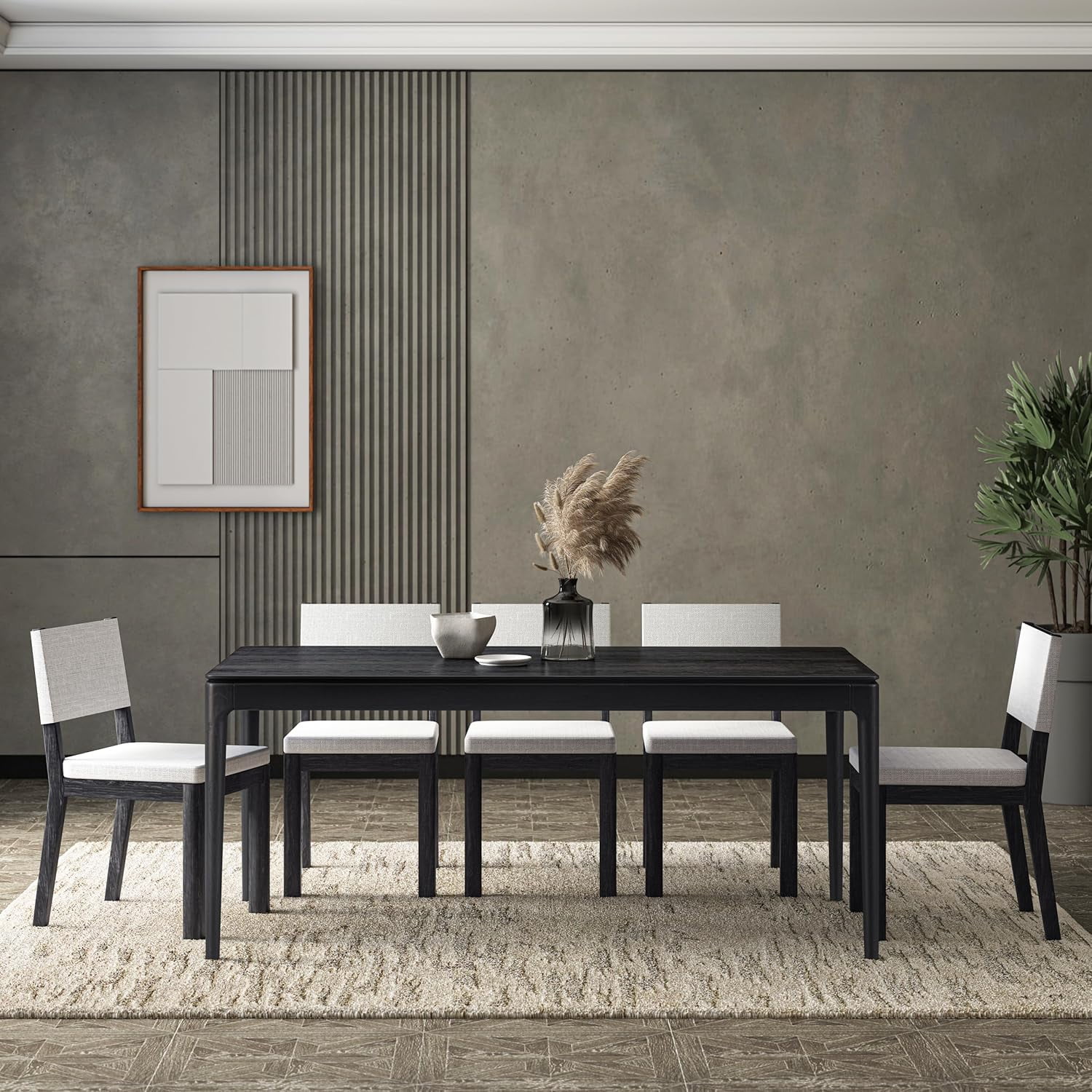 Mingle 55 Inch Modern Design, Rectangular Dinner Table for Dining Room, Living Room Furniture ...