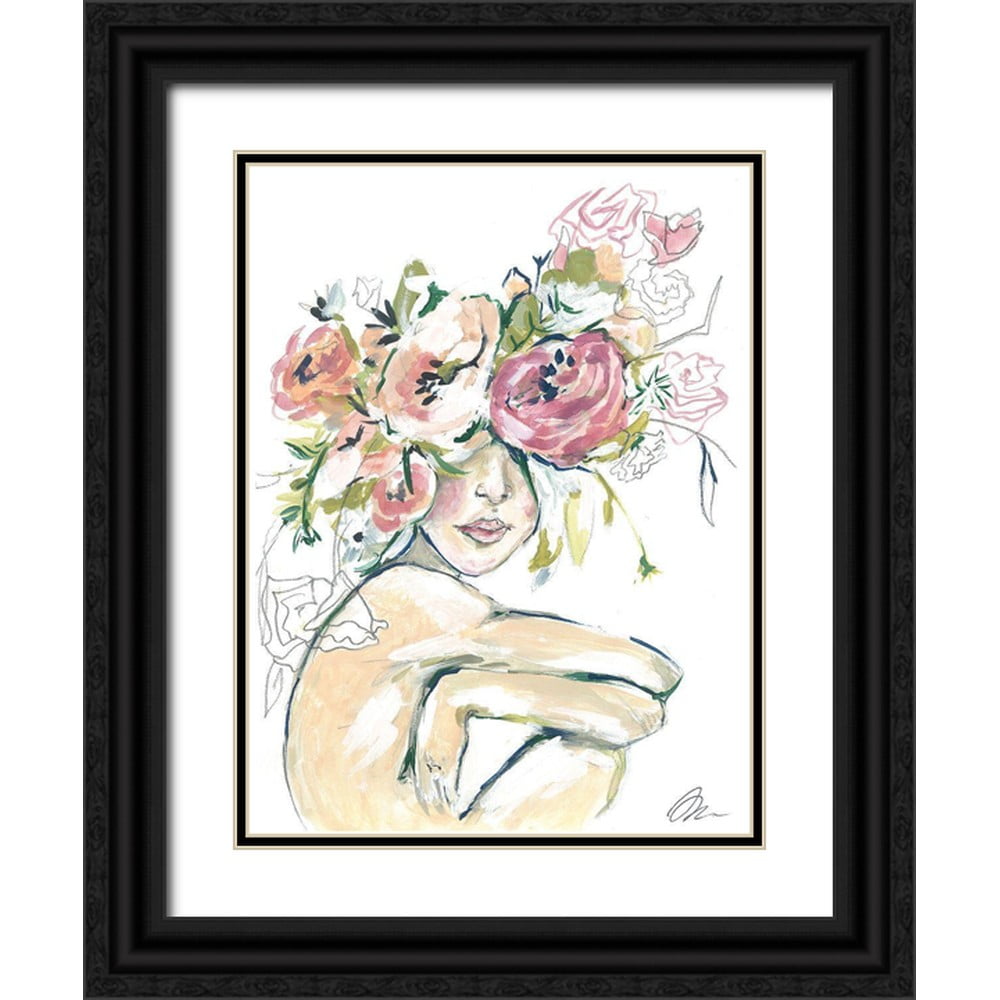 Mingo, Jessica 19x24 Black Ornate Wood Framed with Double Matting ...